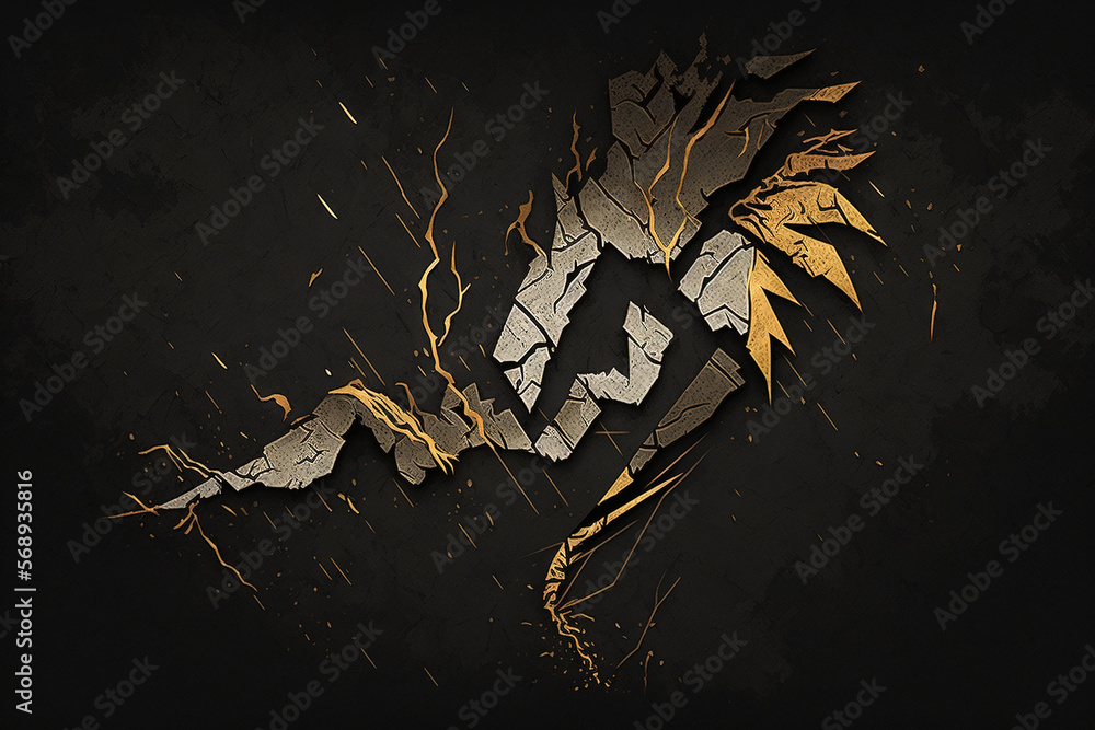 Minimalist Kintsugi Dragon Background Texture - Kintsugi Animals ...