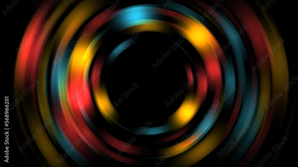 Abstract colorful circular waves background Stock Illustration | Adobe ...