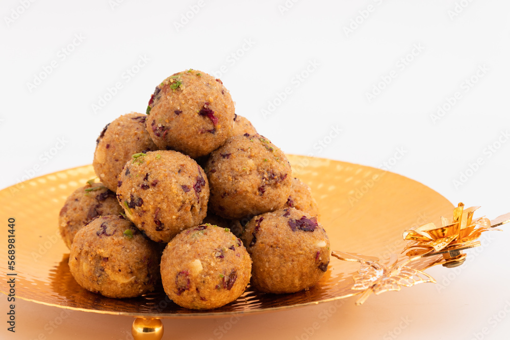 Indian Mithai Gulab Churma Ke Laddu Or Choorma Ke Ladoo Is Made Of ...