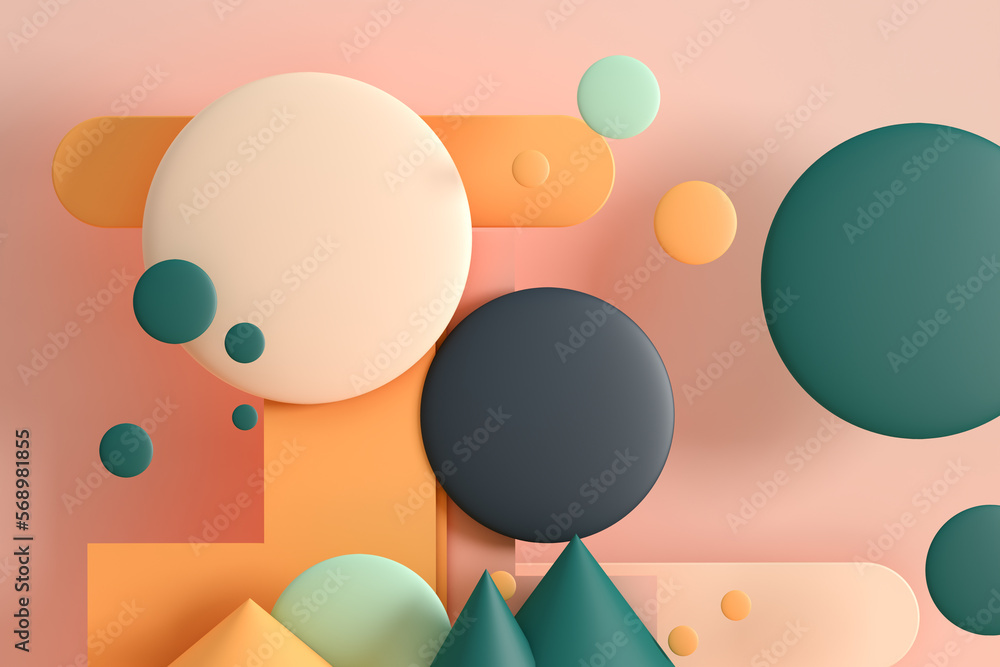 Abstract background with smooth shapes Stock Photo | Adobe Stock