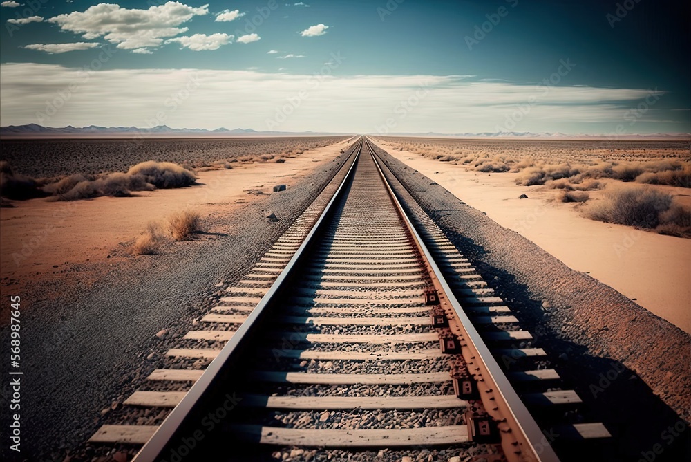 Long stretches of what seem to be perfectly straight rails and sleepers ...