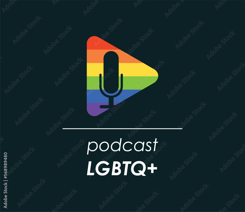 Ilustracao Podcast LGBTQ+, arco iris, gay, lesbica, audio, lesbicas ...