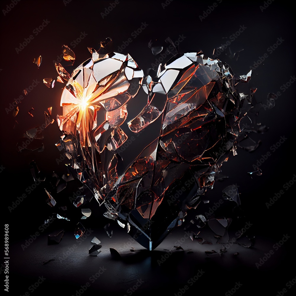 Broken Crystal Heart Wallpaper