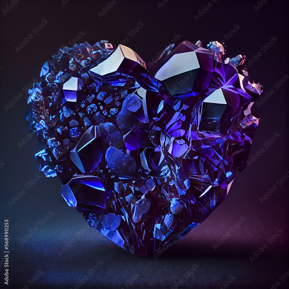 Blue Crystal Heart