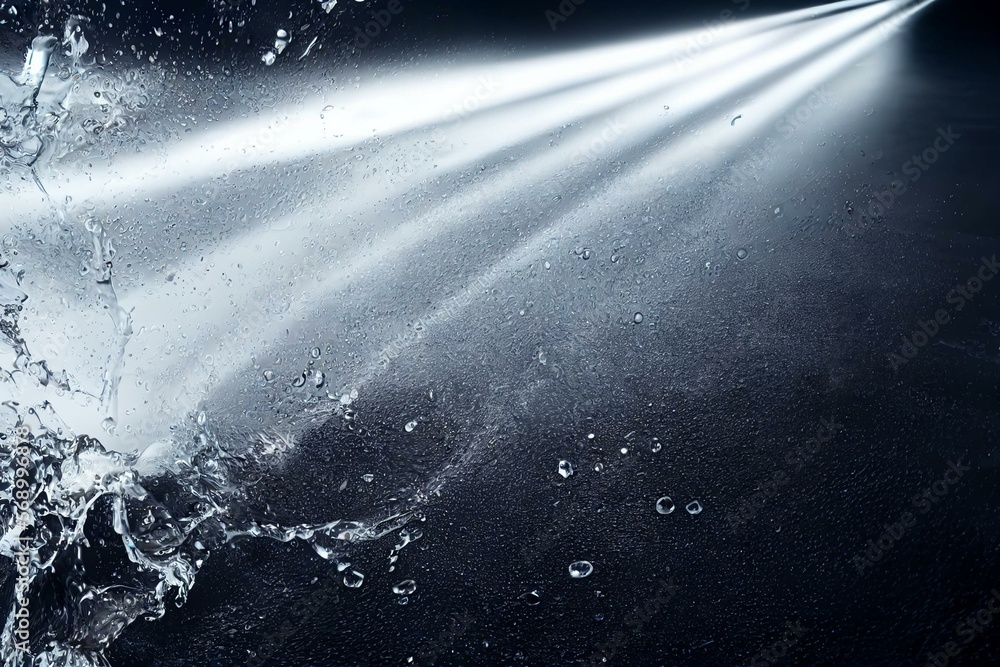 Super slow motion of splashing water isolated on white background ...