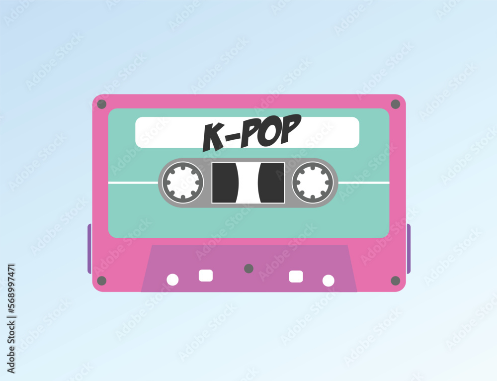 Ilustracao vetor K7 KPOP, BTS, cassette tapes, fitas k7, cassete ...