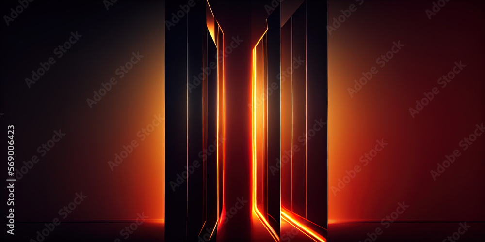 Ultra-wide Desktop Background image of neon light rays with flares and ...