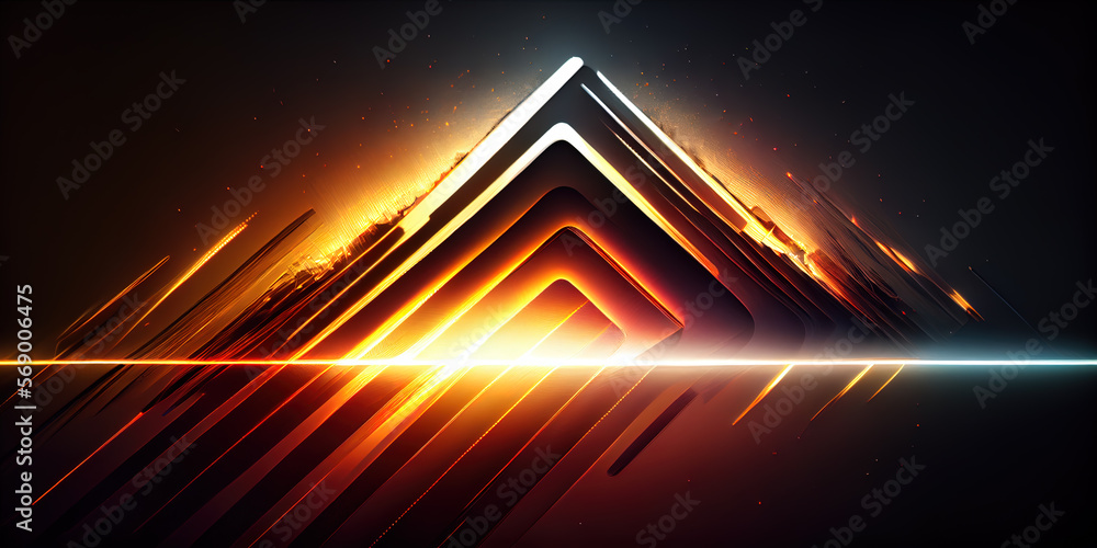 Ultra-wide Desktop Background image of neon light rays with flares and ...