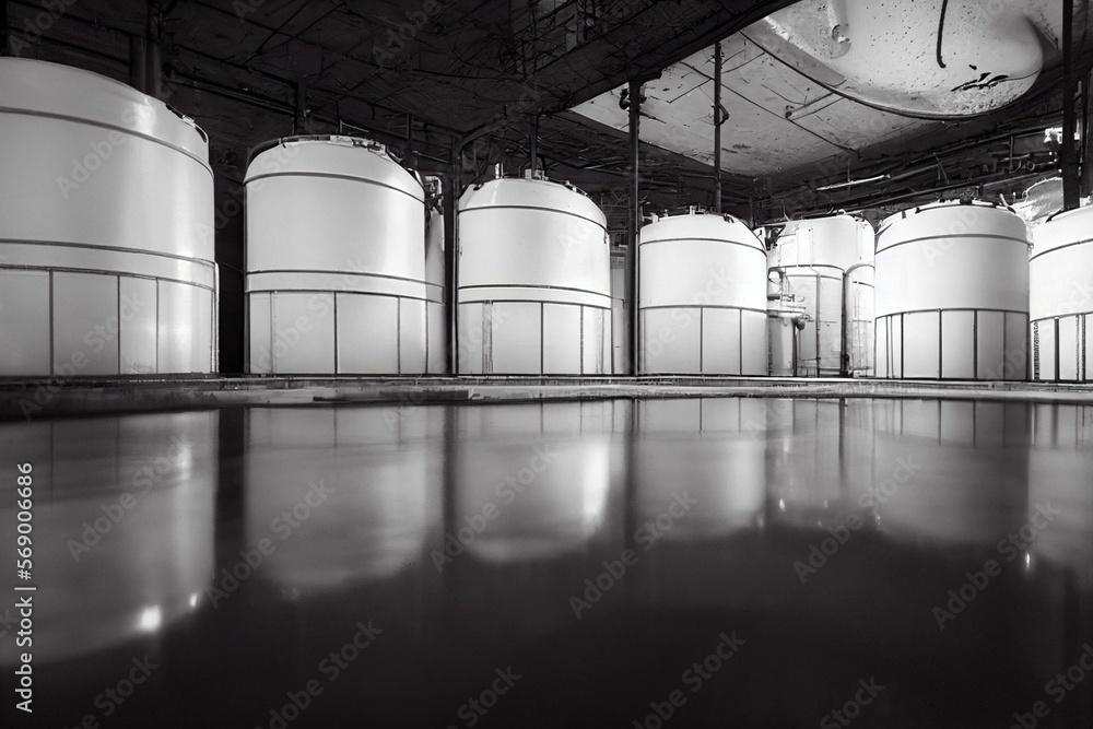 Flammable, acid, volatile, warning labels, mounted on hazardous ...