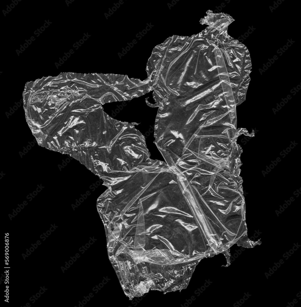 Wrinkled plastic wrap texture on a black background wallpaper. Royalty ...