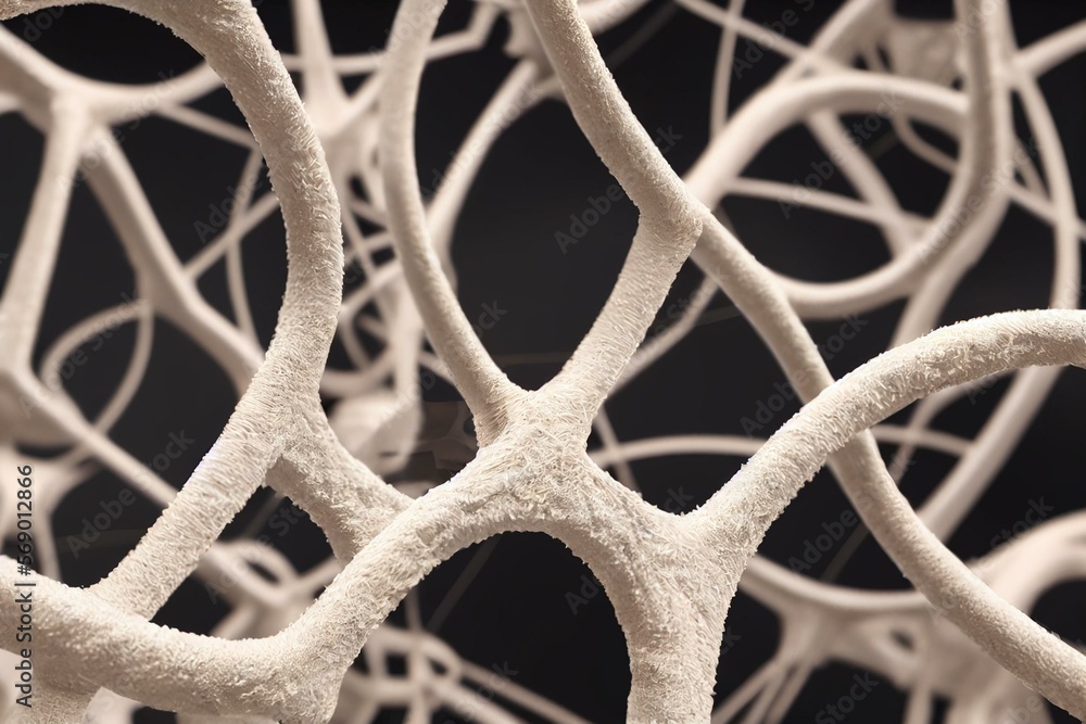 Close up, top down view of monofilament micro polypropylene fiber for ...