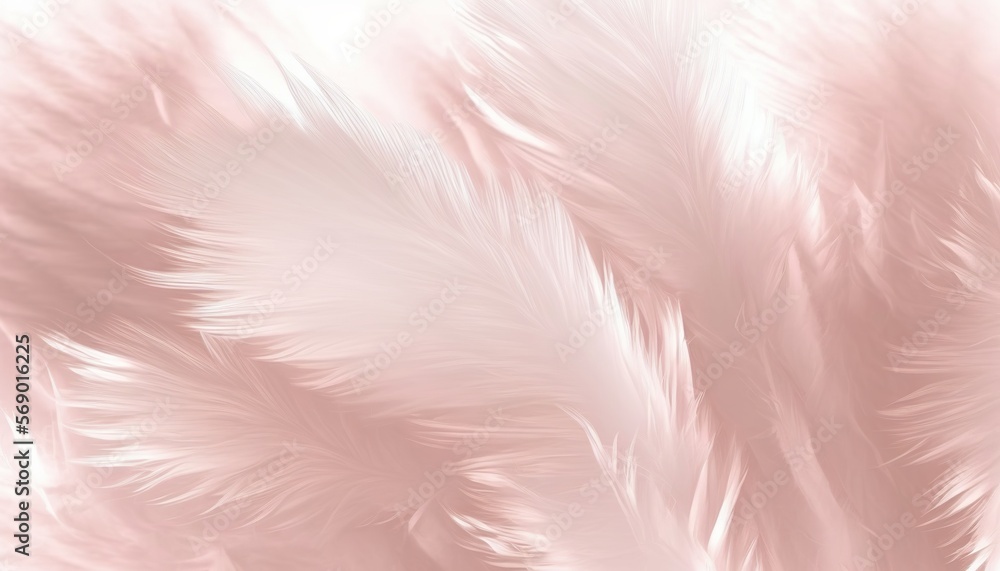 Beautiful abstract soft pink feathers on white background, pink ...