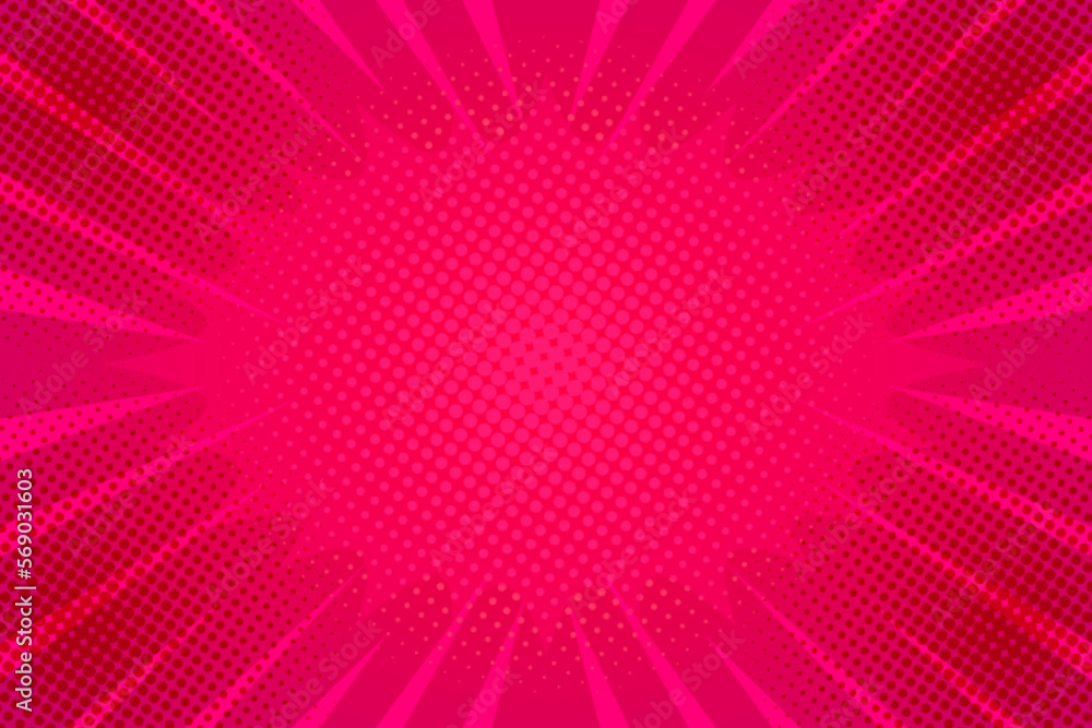 Red comic pop art vintage background with halftone dots Stock Vector ...