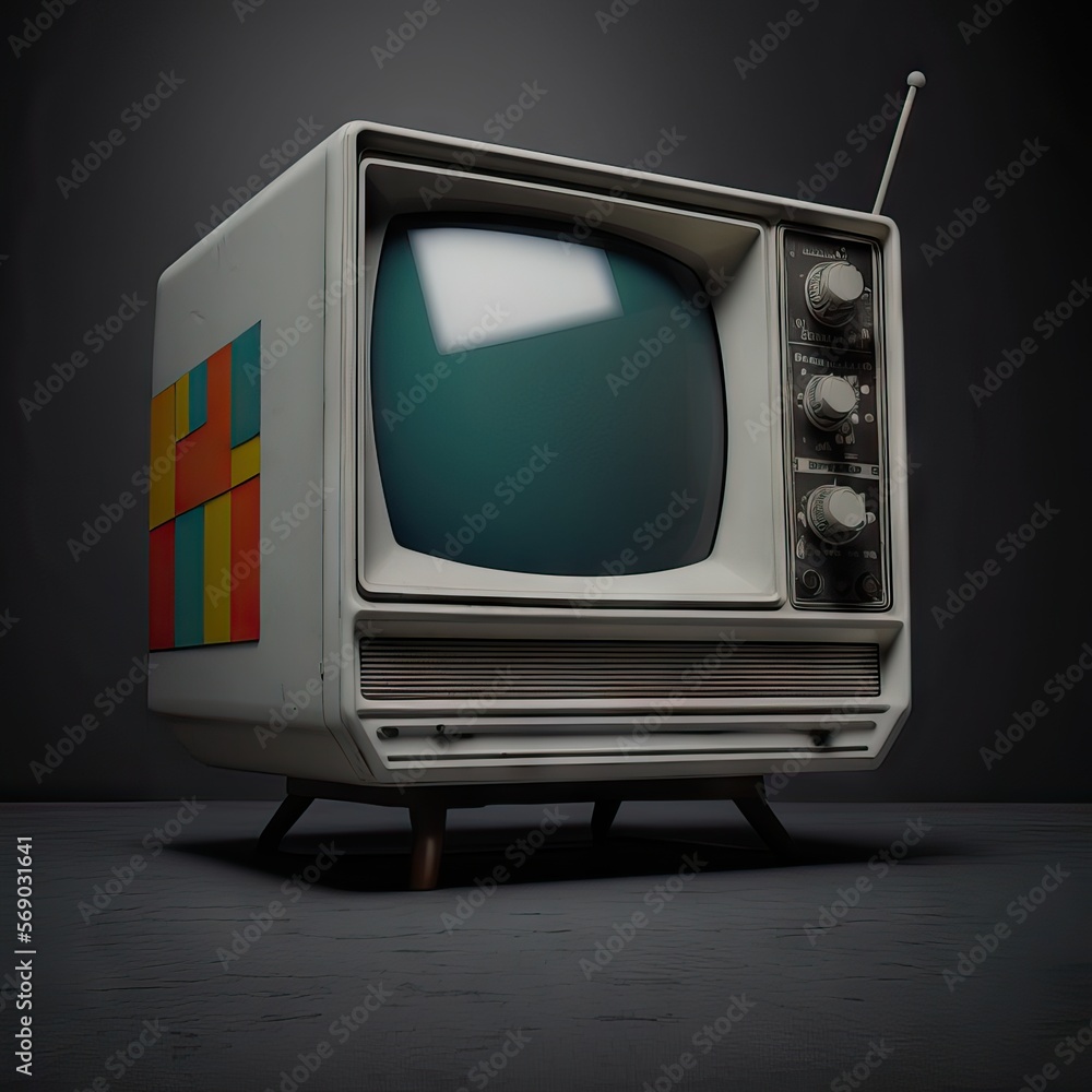 Old and Broken Vintage TV from the 80's, for remembering the past, old ...