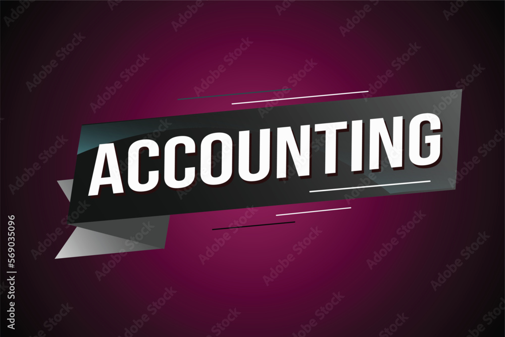 Accounting word concept vector illustration with lines 3d style for ...