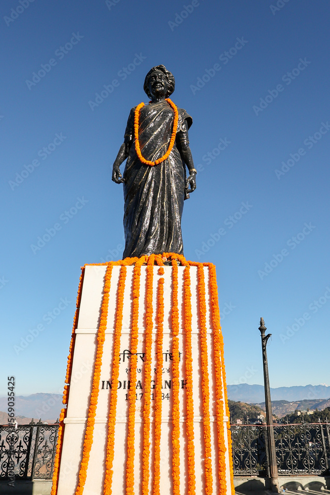 Indira Gandhi former prime minister of India statue. The Ridge Christ ...