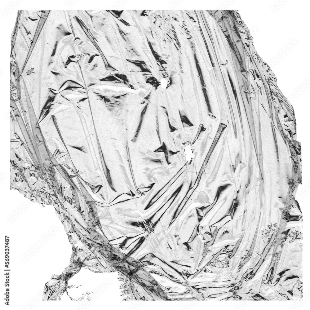 Wrinkled plastic wrap texture on transparent background wallpaper ...