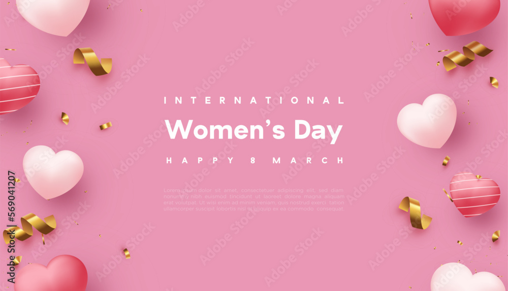 Women's day background with charming soft pink coloring. Premium vector ...