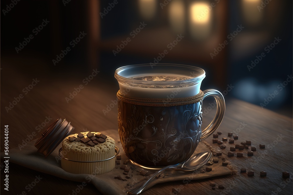 Coffee wallpaper created with generative ai technology Stock ...