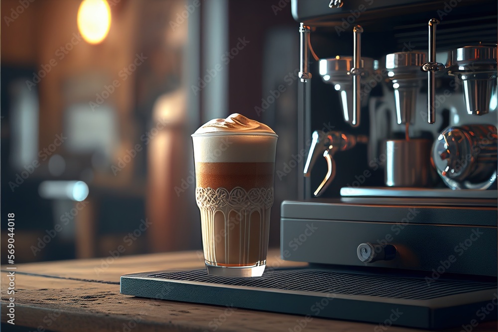 Coffee wallpaper created with generative ai technology Stock ...