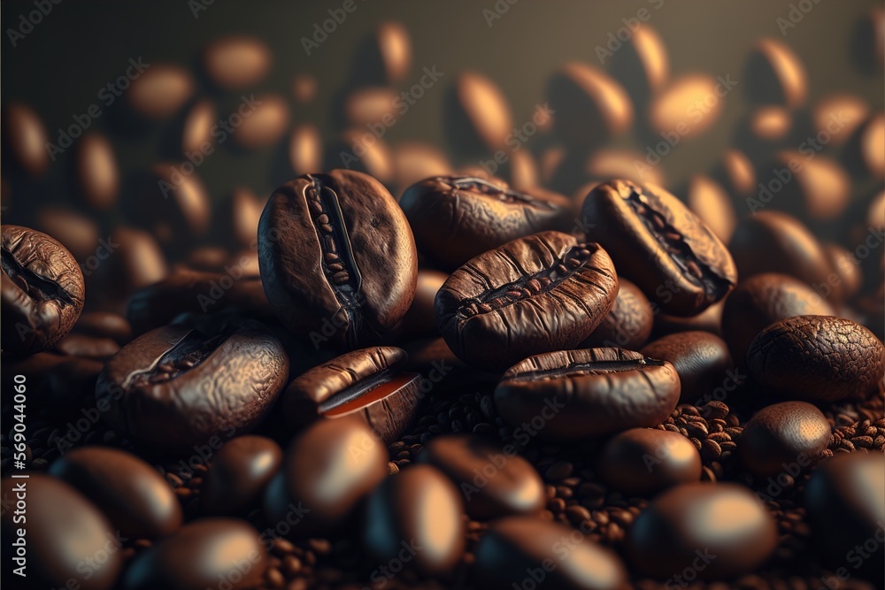 Coffee wallpaper created with generative ai technology Stock ...