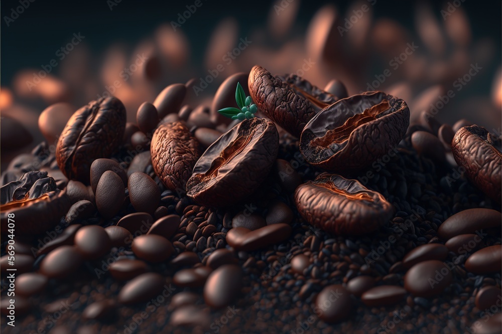 Coffee wallpaper created with generative ai technology Stock ...