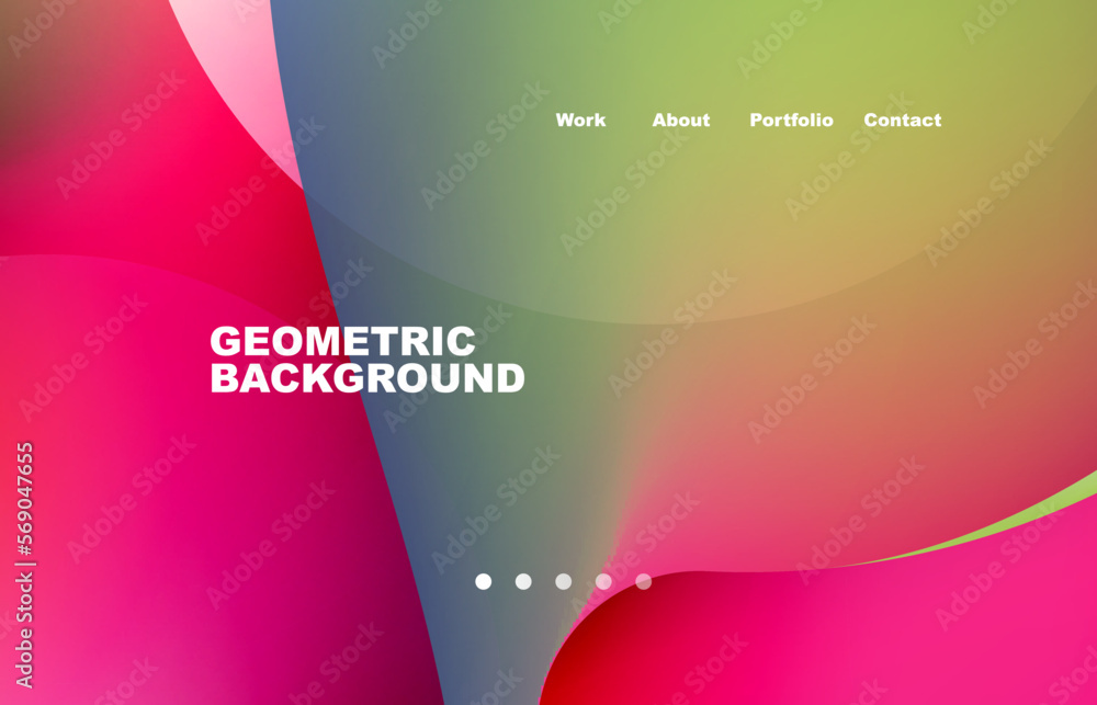 Abstract liquid background for your landing page design. Web page for ...