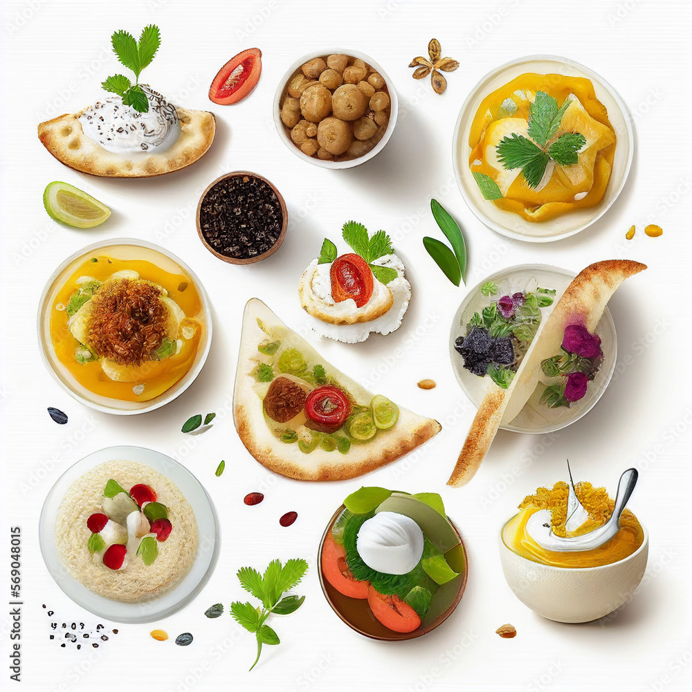 set of Arabic food Stock Illustration | Adobe Stock