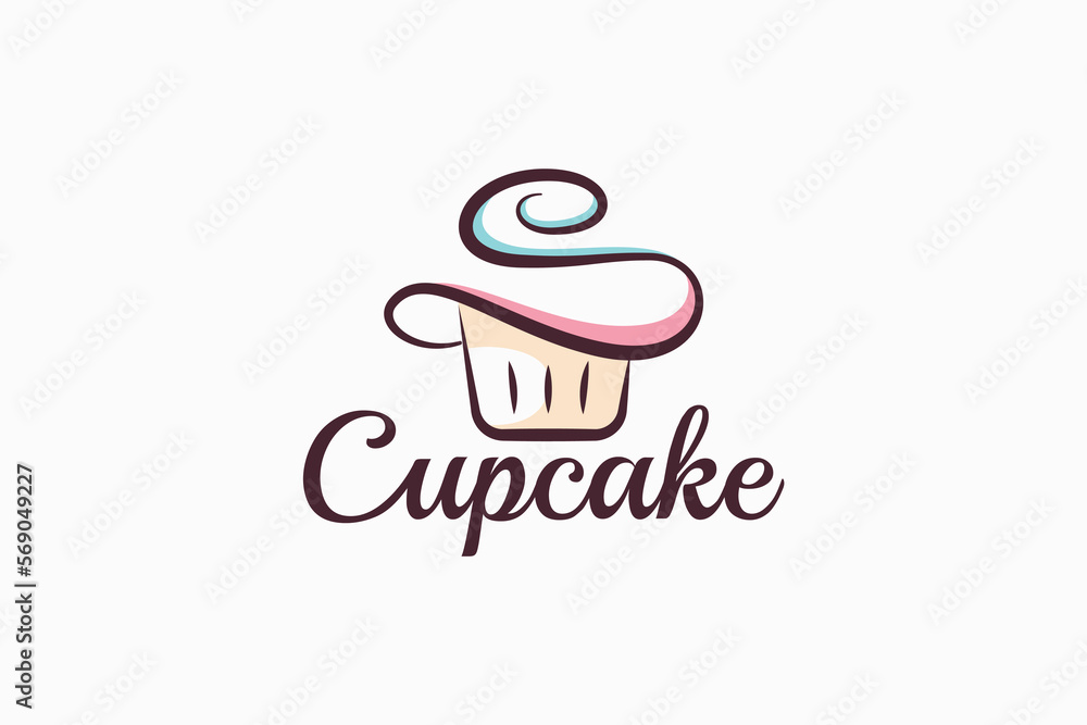 s cupcake logo with a combination of stylist cupcake and letter s for ...