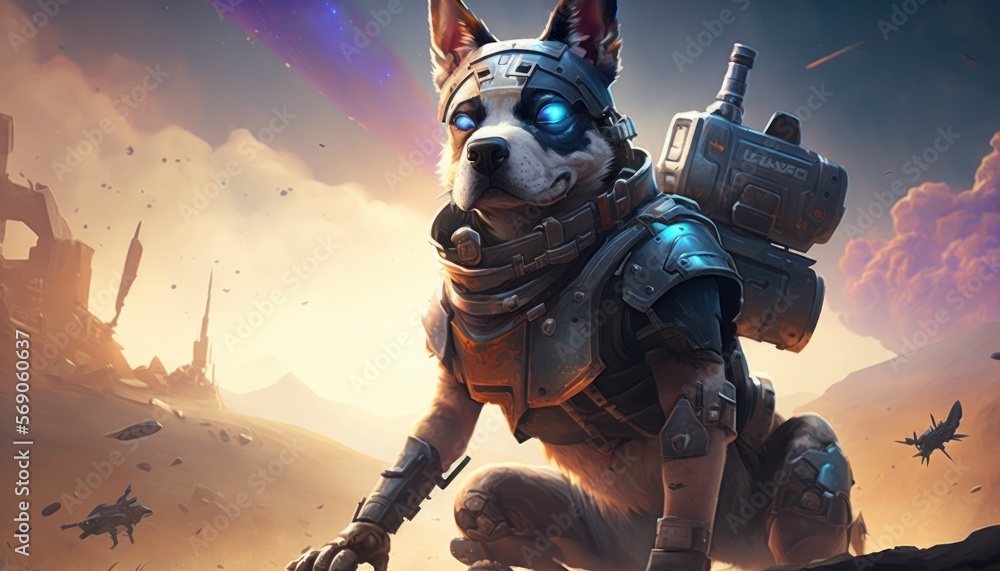 Creative 4k high resolution wallpaper art of a dog inspired by game ...