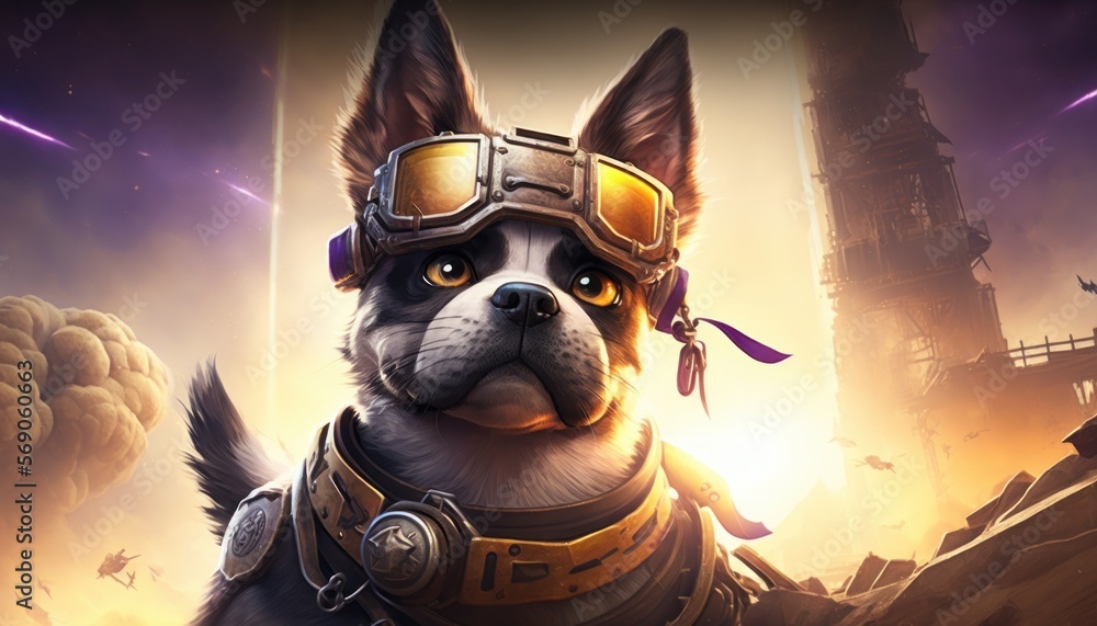 Creative 4k high resolution wallpaper art of a dog inspired by game ...