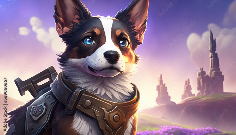 Creative 4k high resolution wallpaper art of a dog inspired by game ...