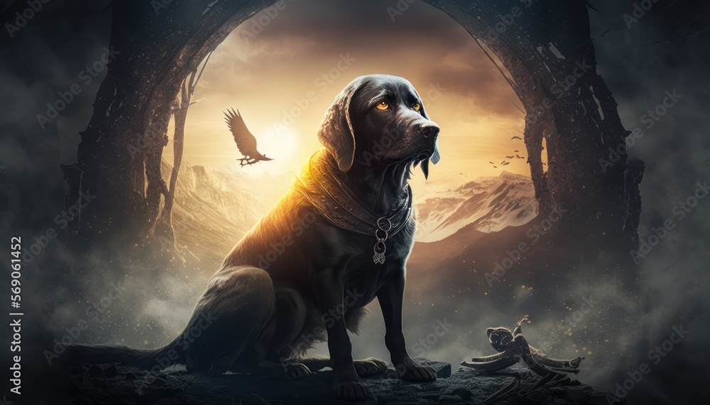 Creative 4k high resolution wallpaper art of a dog inspired by game ...