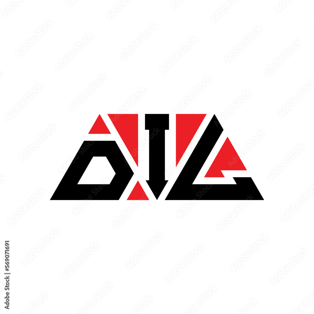 DIL tDIangle letter logo design with tDIangle shape. DIL tDIangle logo ...