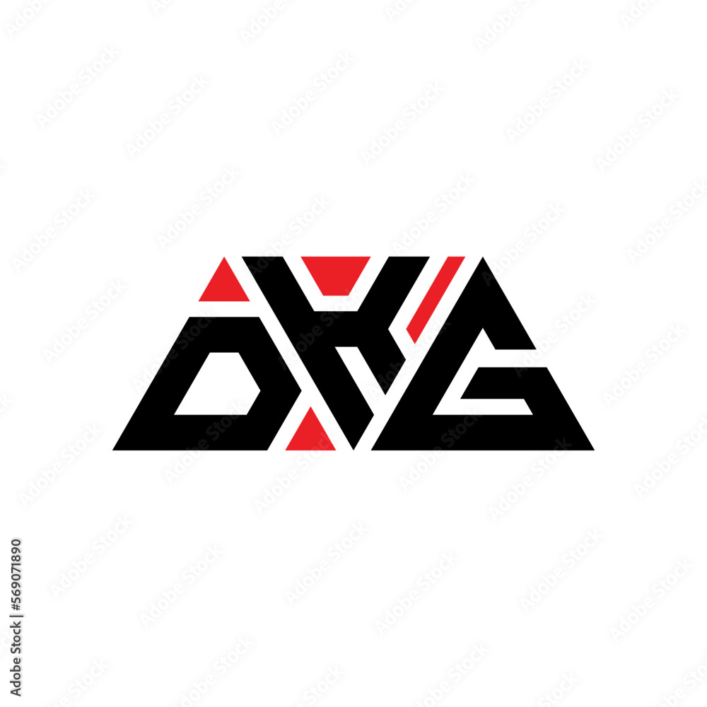 DKG triangle letter logo design with triangle shape. DKG triangle logo ...