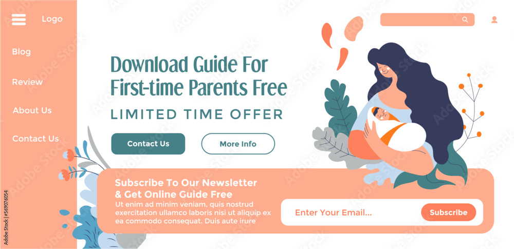 Download guide for first time parents free web Stock Vector | Adobe Stock