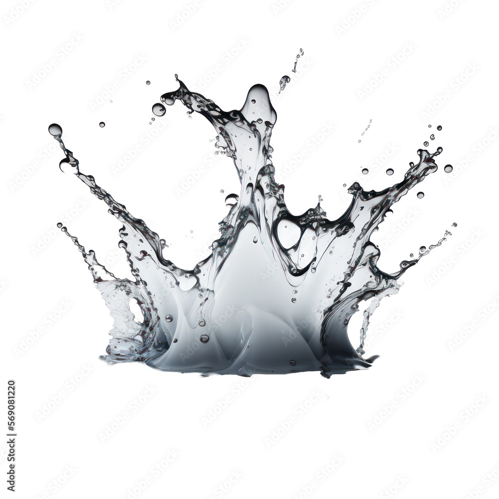 Water splash on transparent background. Splashing of water. Water ...