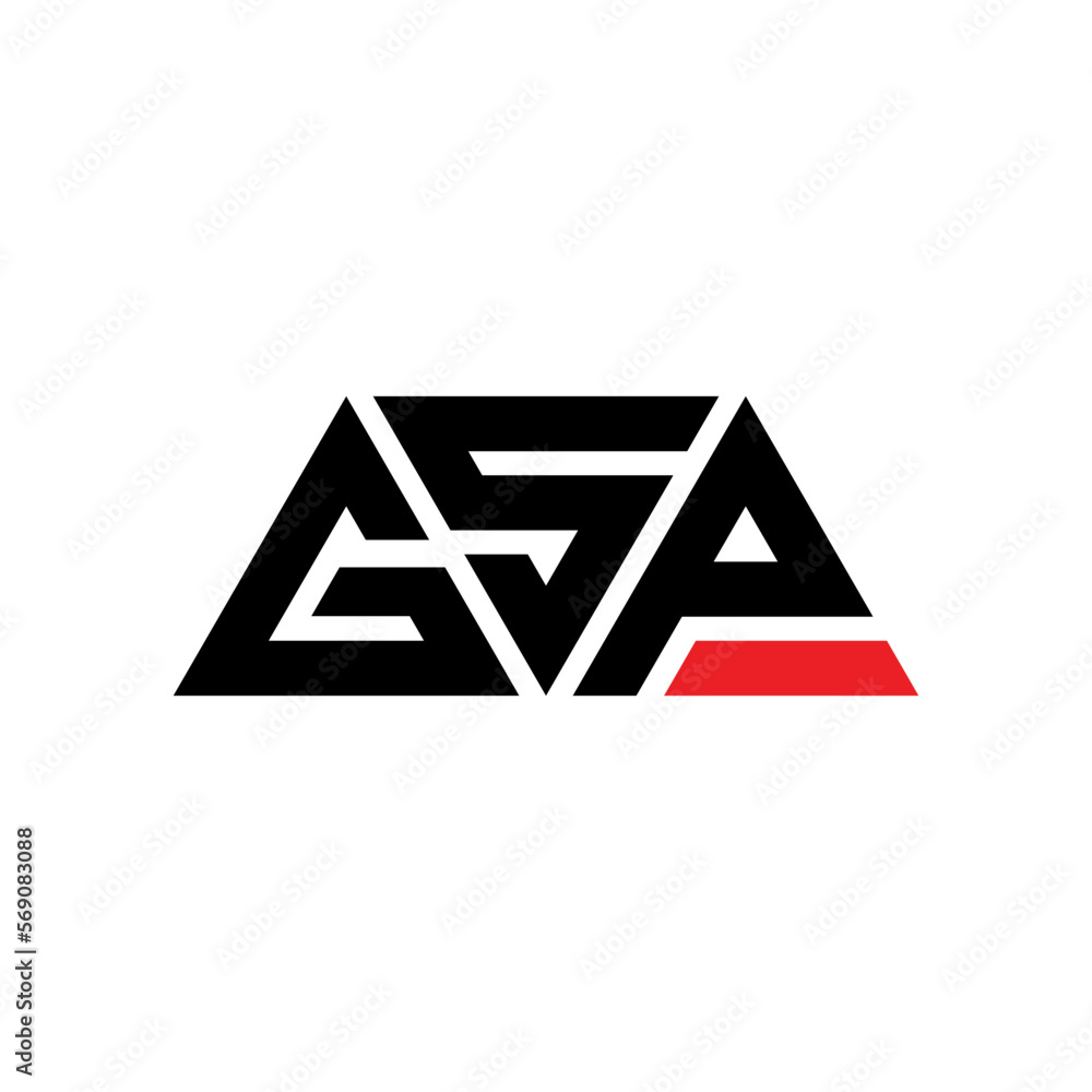 GSP triangle letter logo design with triangle shape. GSP triangle logo ...