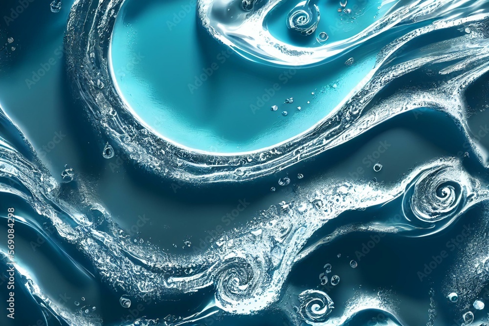 Water panoramic banner background. White water texture, aqua surface ...