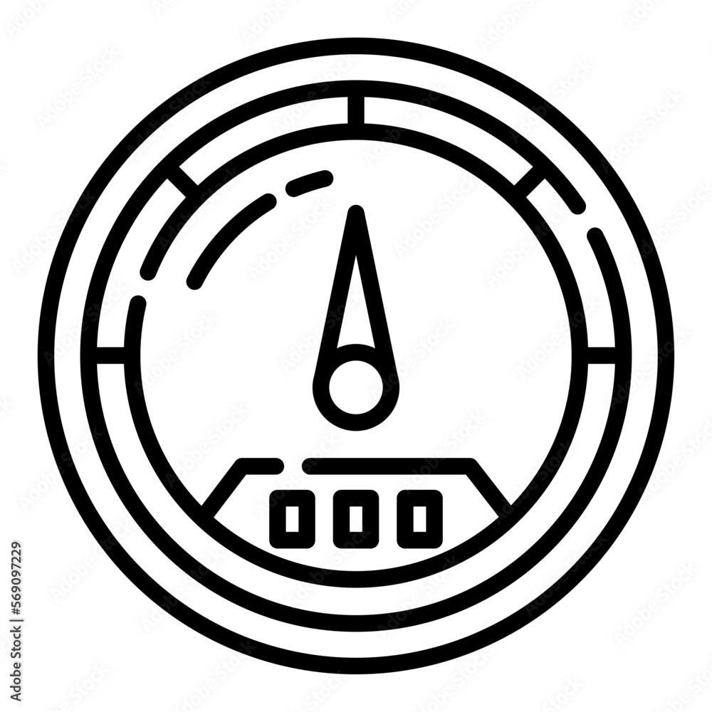 Outline Meter icon Stock Vector | Adobe Stock