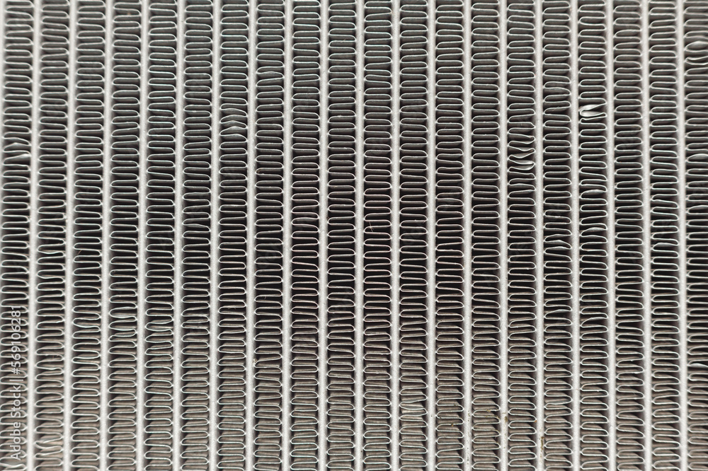 Texture of Car aluminum Heat Exchanger. Air Heater radiator for high ...