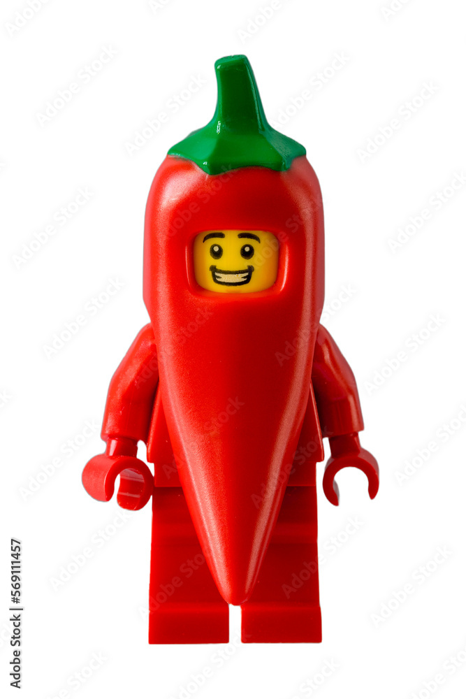Dortmund - Deutschland 7. Februar 2023 Lego Minifigure als Chili ...