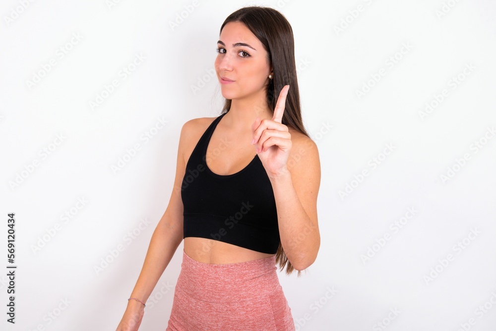 No sign gesture. Closeup portrait unhappy young woman wearing ...