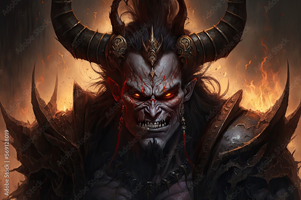 A fearsome demon lord, with the power to summon legions of lesser ...