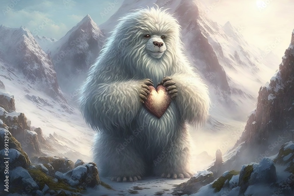 A yeti with a shaggy coat of snow-white fur and a heart as warm as ...