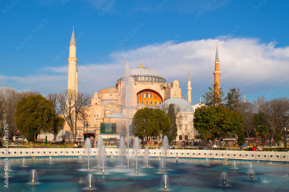 The Hagia Sophia Mosque.Hagia Sophia in Istanbul. The world famous ...