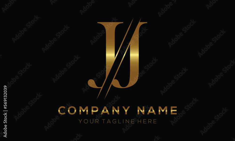 JJ letter logo design template elements. JJ letter vector logo. Stock ...