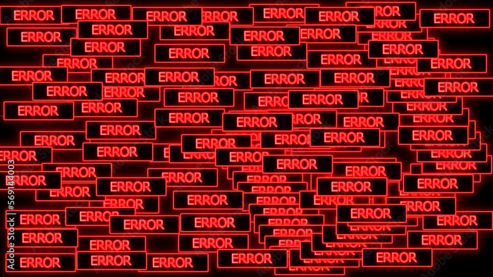 Error tabs on screen of computer. Software errors. Alert popup. System ...