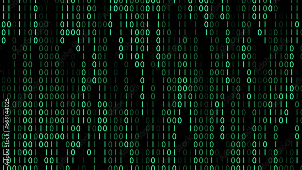 Hacker Attack Concept Binary Code Zeros And Ones On Screen Programming Coding Stock