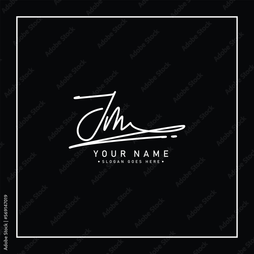 Handwritten Signature Logo For Initial Letter JM Vector Logo Template handwritten-signature-logo-for-initial-letter-jm-vector-logo-template